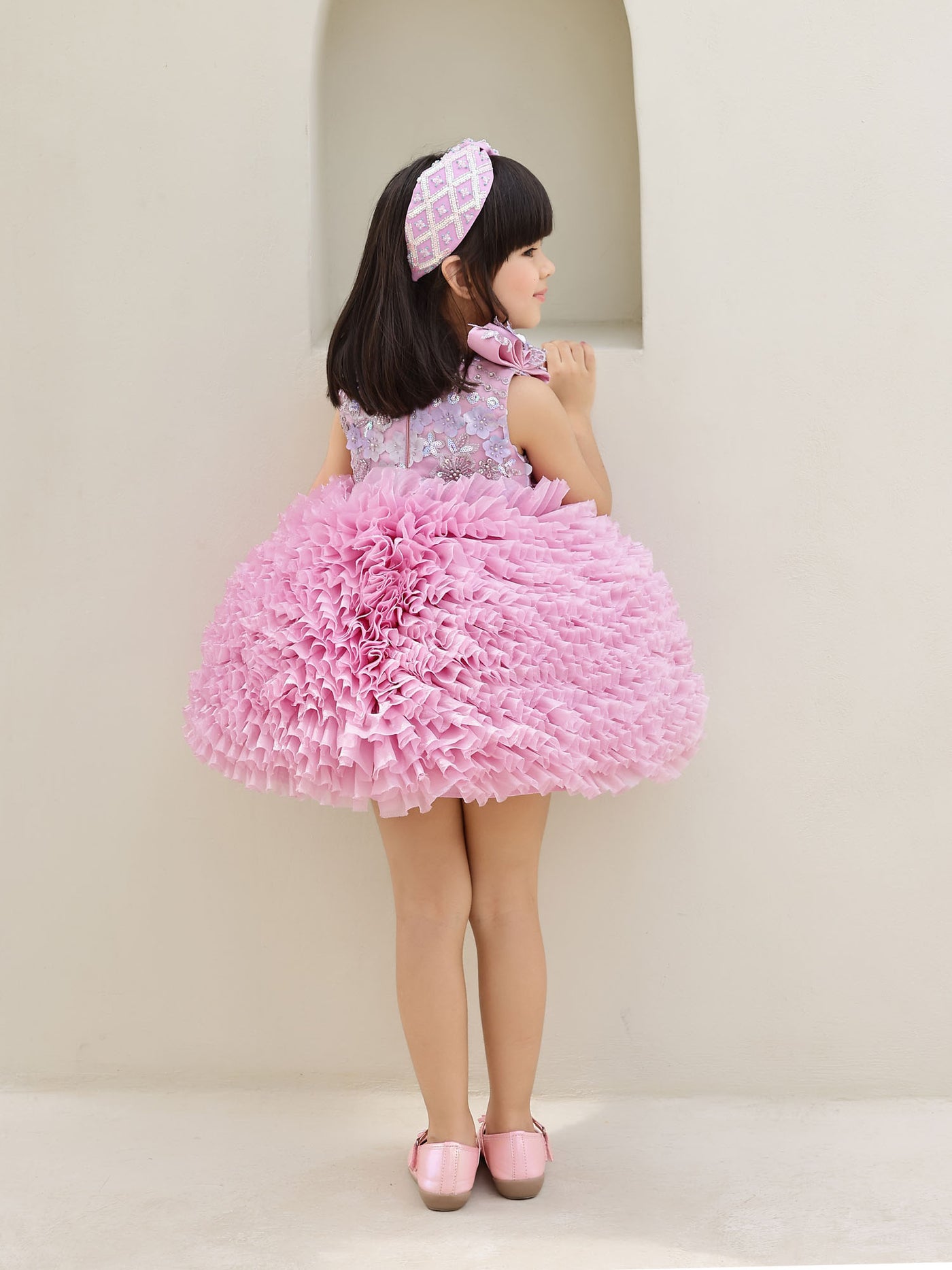 Sample JANYAS CLOSET Mauve Magic Ruffle Barbie Dress